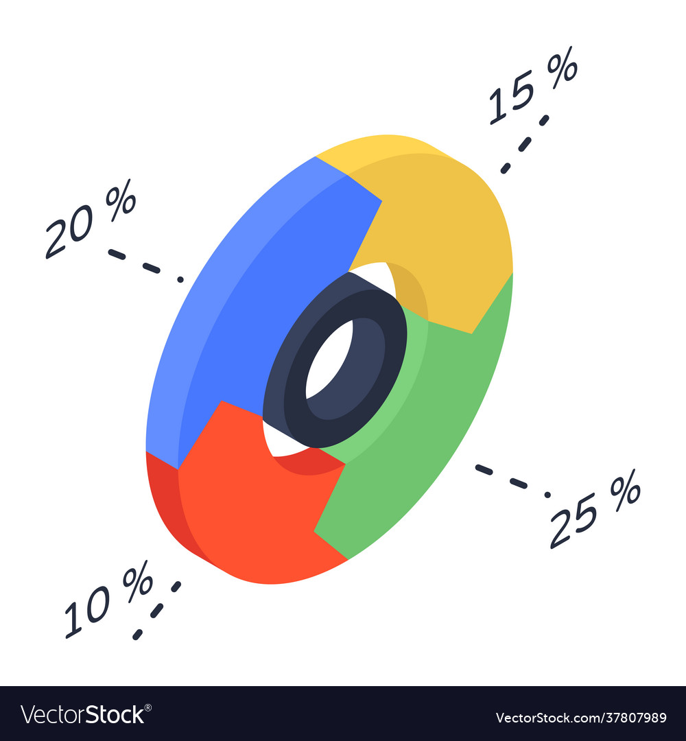 Multi pie graph Royalty Free Vector Image - VectorStock