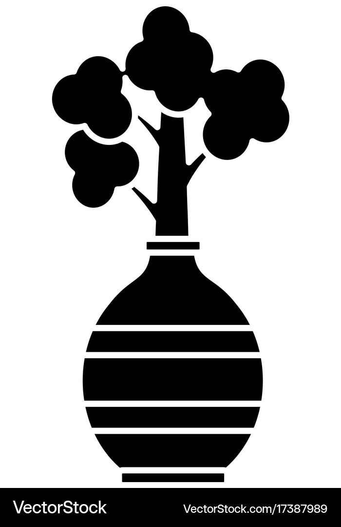 Plant in vase Royalty Free Vector Image - VectorStock