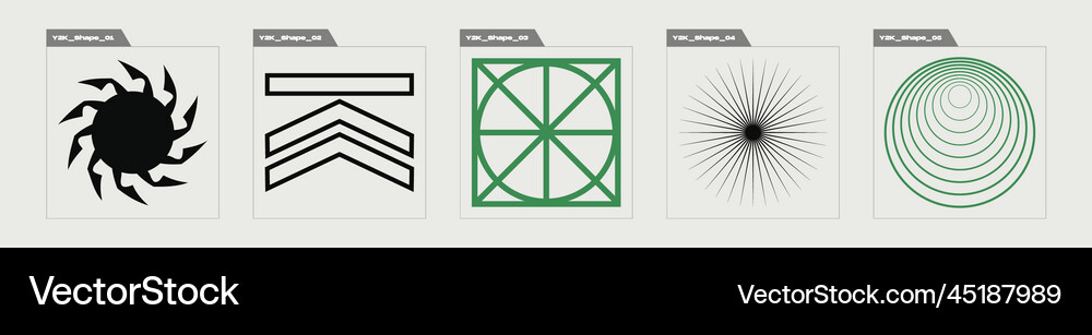 Retro futuristic elements for design large set Vector Image