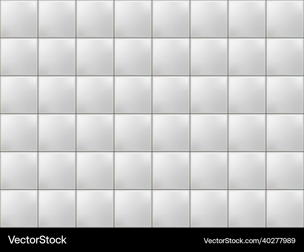 Subway square tile pattern white seamless brick Vector Image