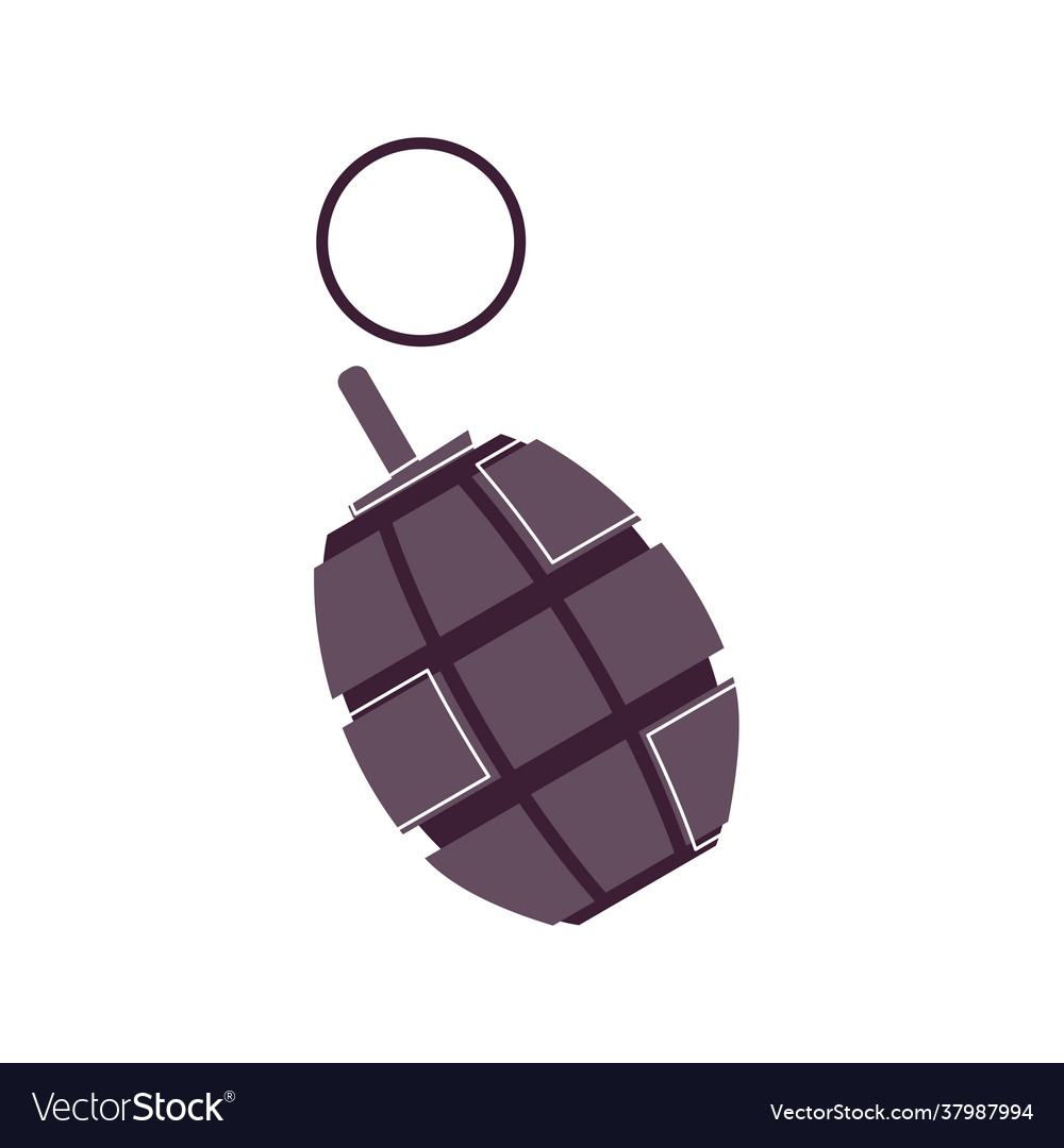 Grenade flat icon Royalty Free Vector Image - VectorStock