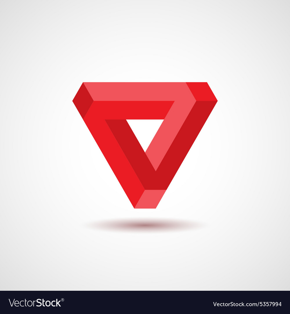 Impossible triangle Royalty Free Vector Image - VectorStock