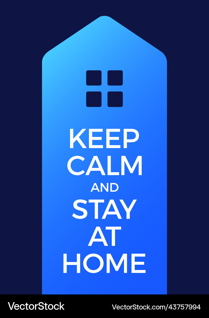 Poster logo icon with text keep calm and stay Vector Image