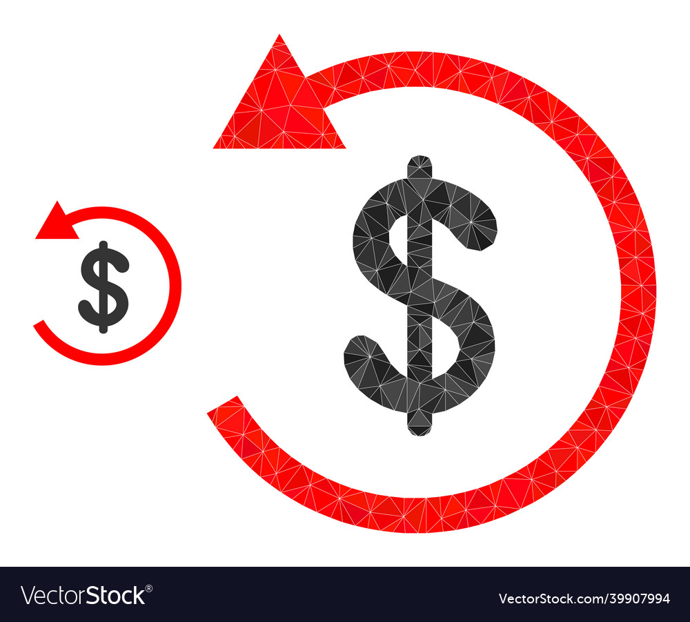 Triangle filled chargeback icon Royalty Free Vector Image Triangle filled chargeback icon Royalty Free Vector Image