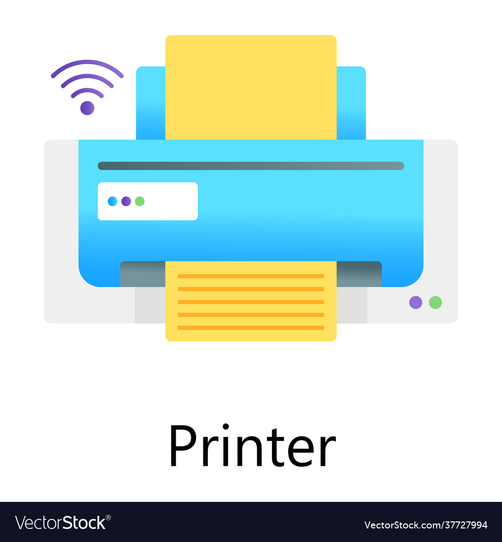 Wireless printer Royalty Free Vector Image - VectorStock