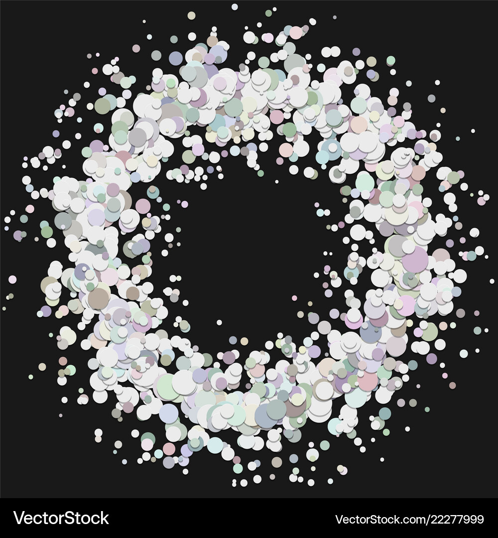 Abstract blank confetti circle background Vector Image