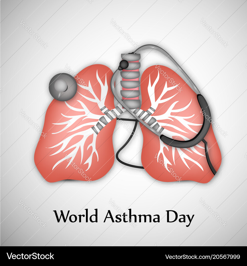 World asthma day background Royalty Free Vector Image