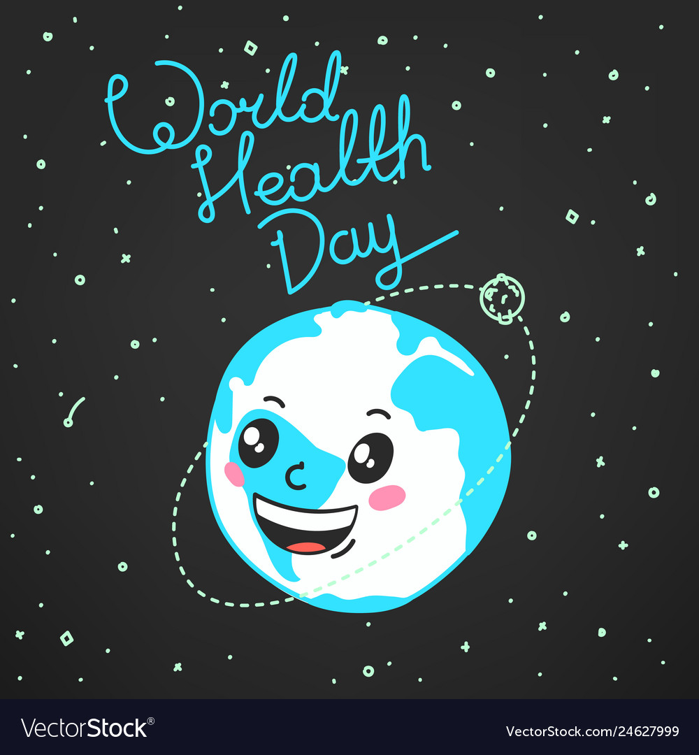 World Health Day Celebration Card Royalty Free Vector Image