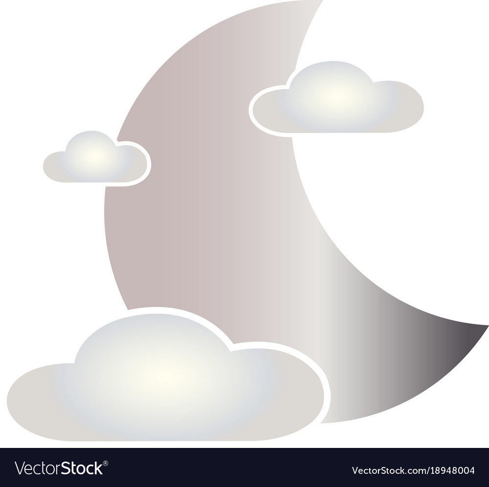 Abstract moon shape Royalty Free Vector Image - VectorStock