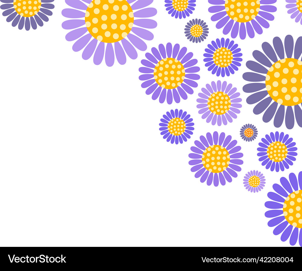 Country life daisy flower border Royalty Free Vector Image
