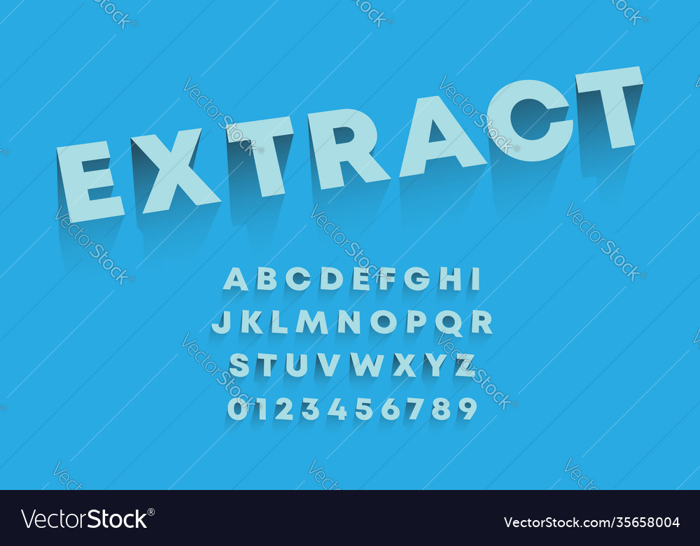 Extract Alphabet Template Set Letters And Vector Image