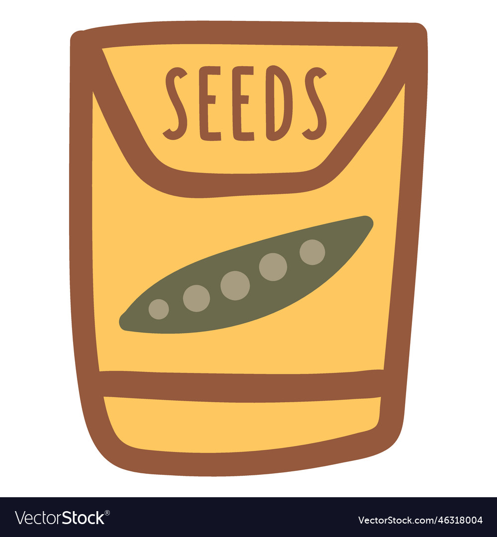 Garden seeds in a packet Royalty Free Vector Image