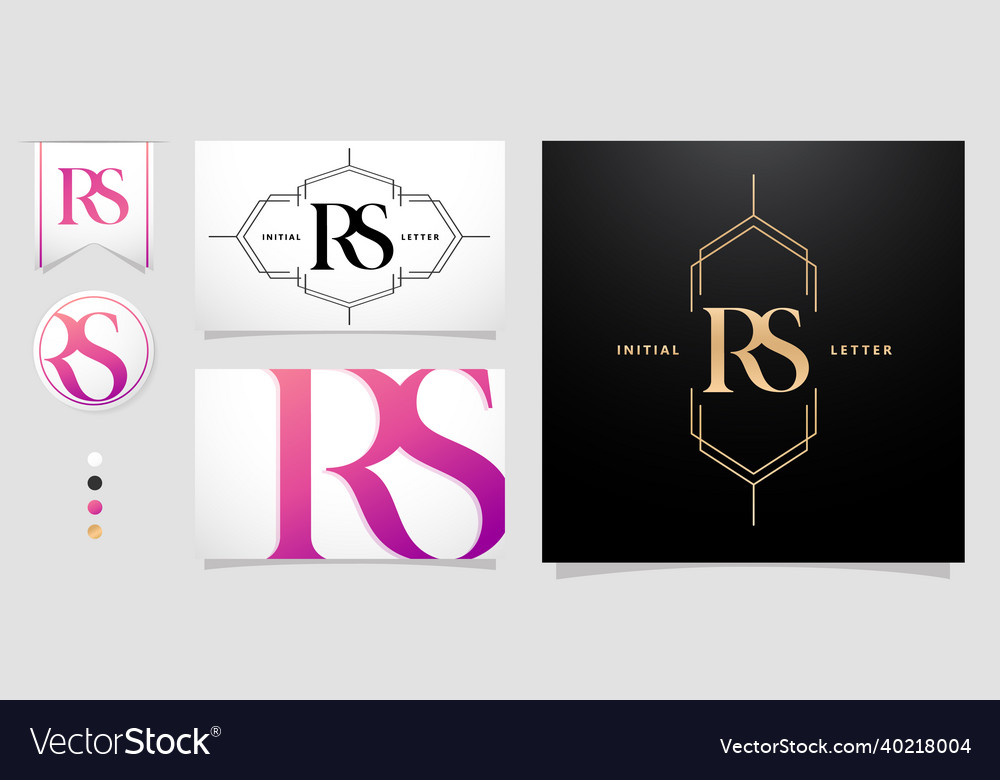Rs monogram Royalty Free Vector Image - VectorStock