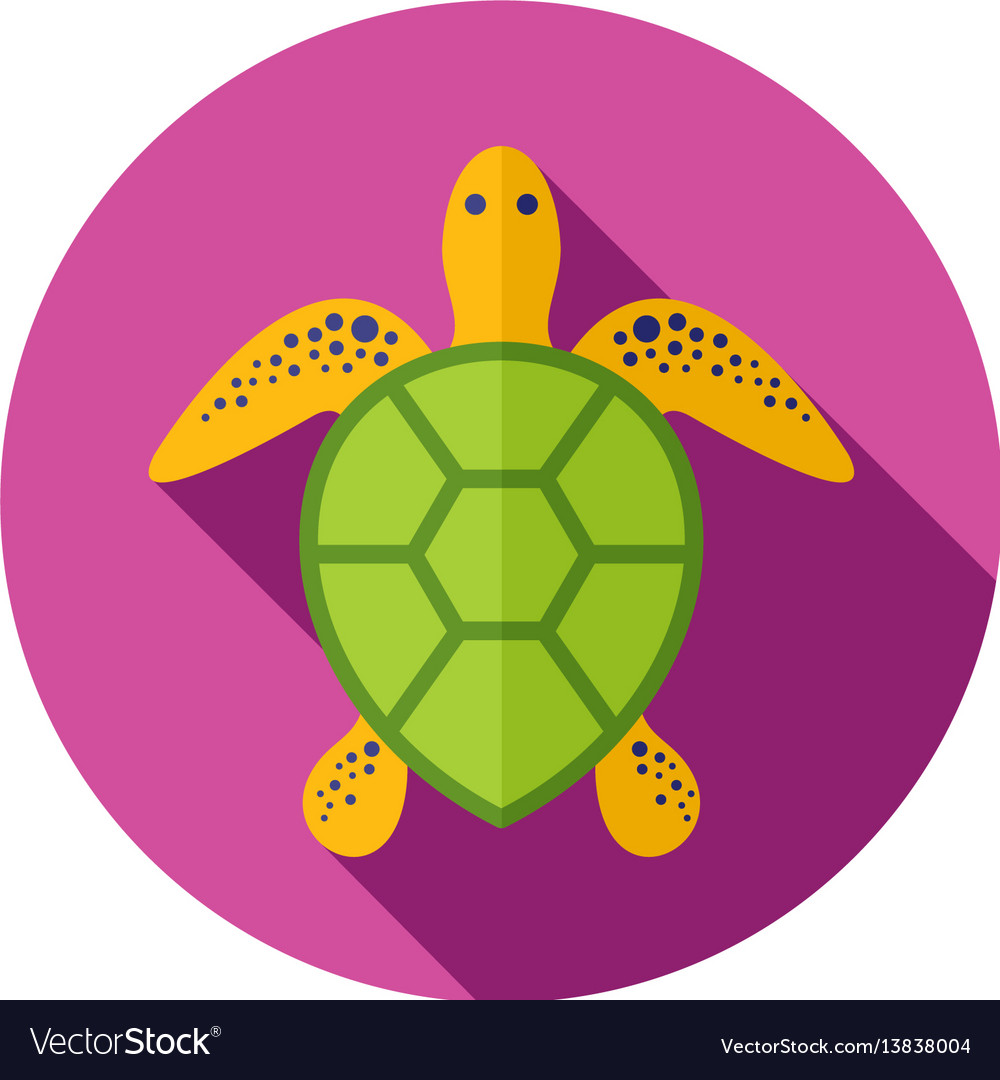 Sea turtle icon summer vacation Royalty Free Vector Image
