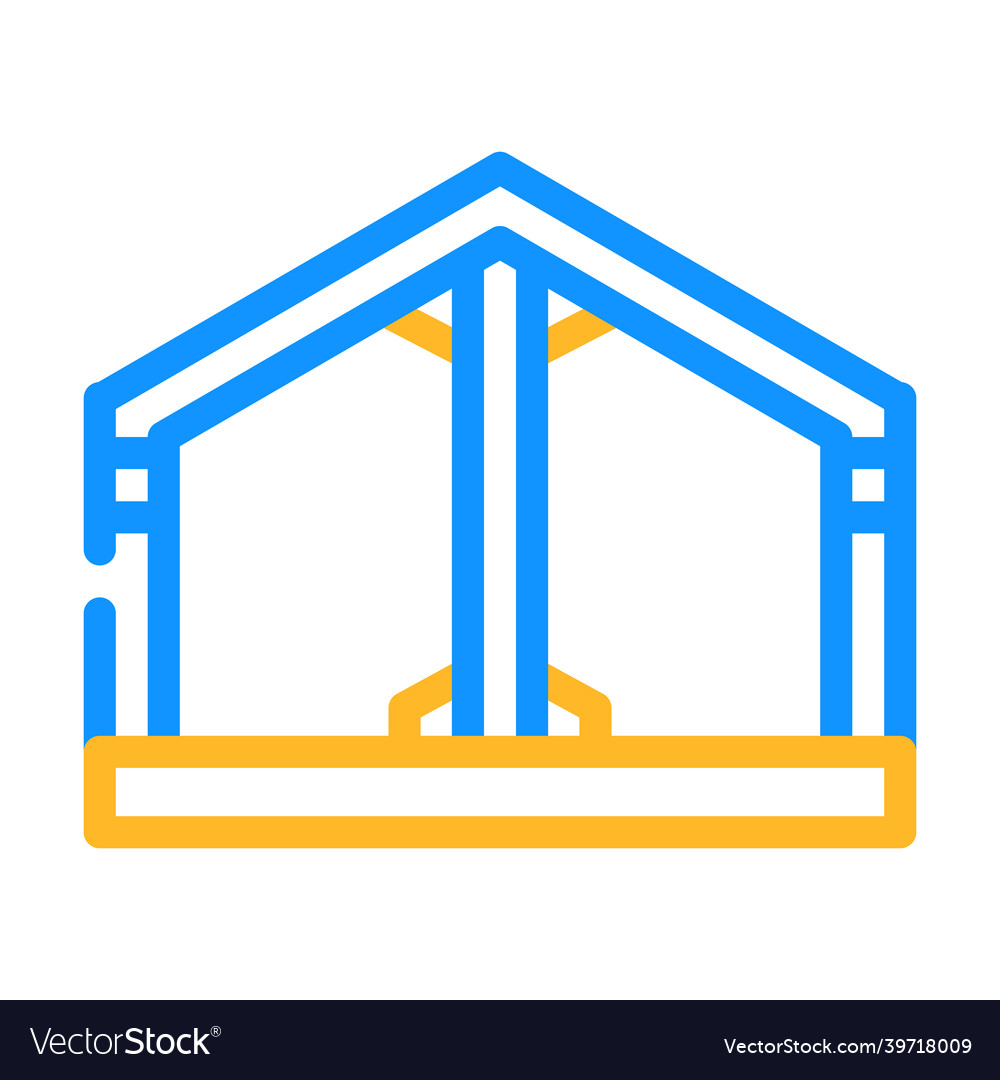 Building metallic framework color icon Royalty Free Vector Building metallic framework color icon Royalty Free Vector