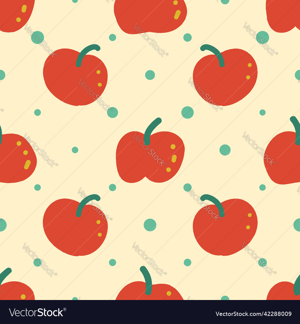 Red apples seamless pattern apple Royalty Free Vector Image Red apples seamless pattern apple Royalty Free Vector Image