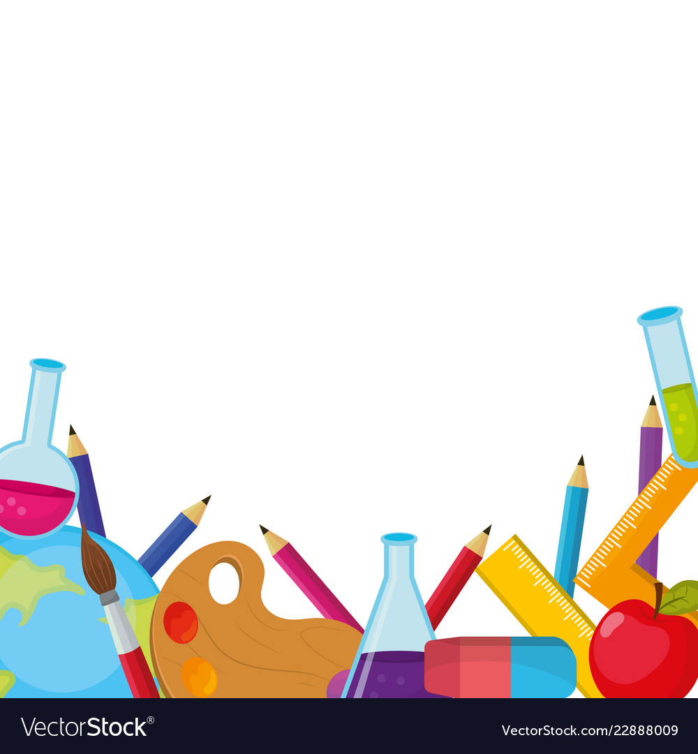 Study elements cartoon Royalty Free Vector Image