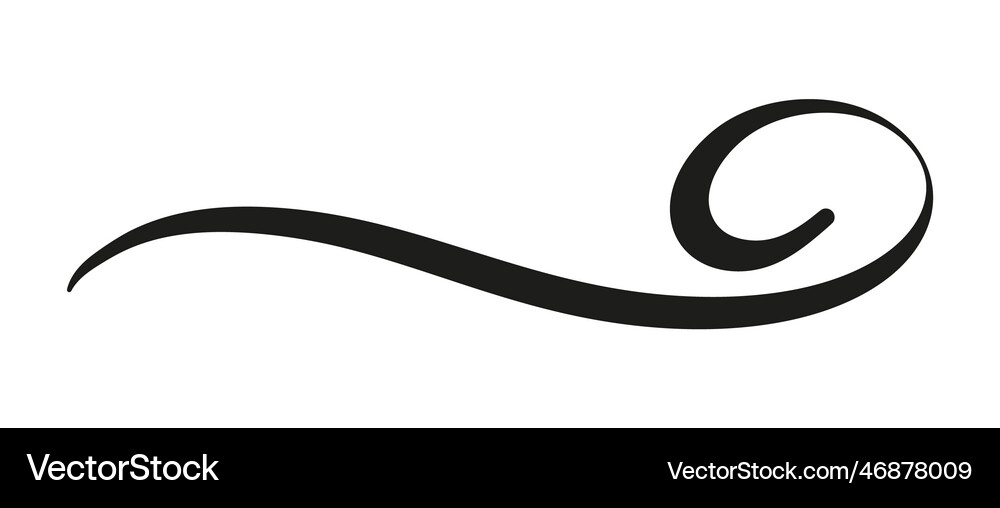 Swoosh swash underline stroke setabstract wavy Vector Image
