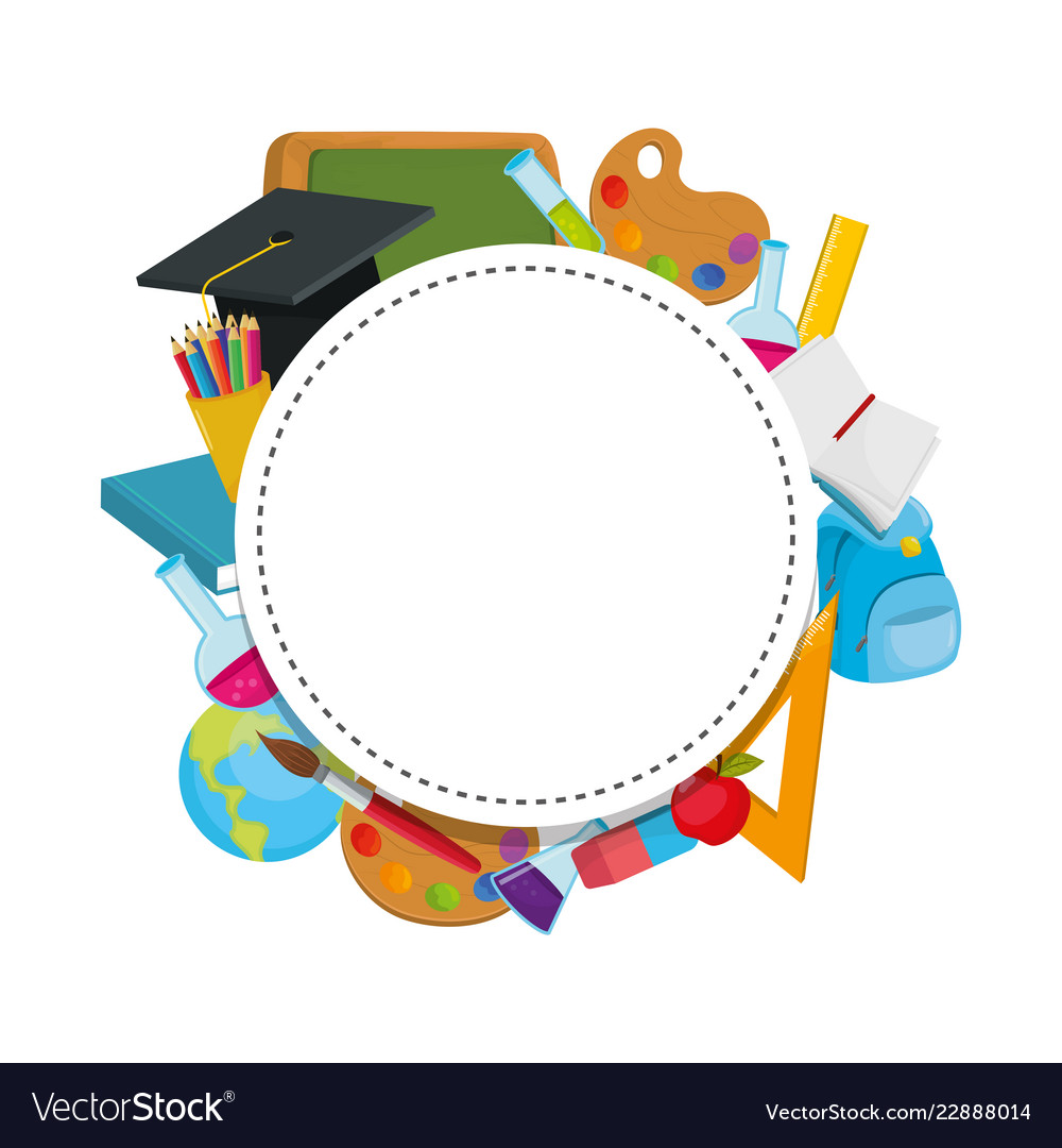 Study elements cartoon Royalty Free Vector Image
