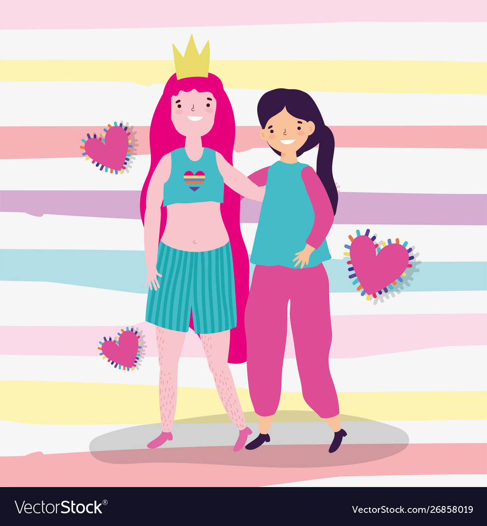 People community lgbtq flat design Royalty Free Vector Image