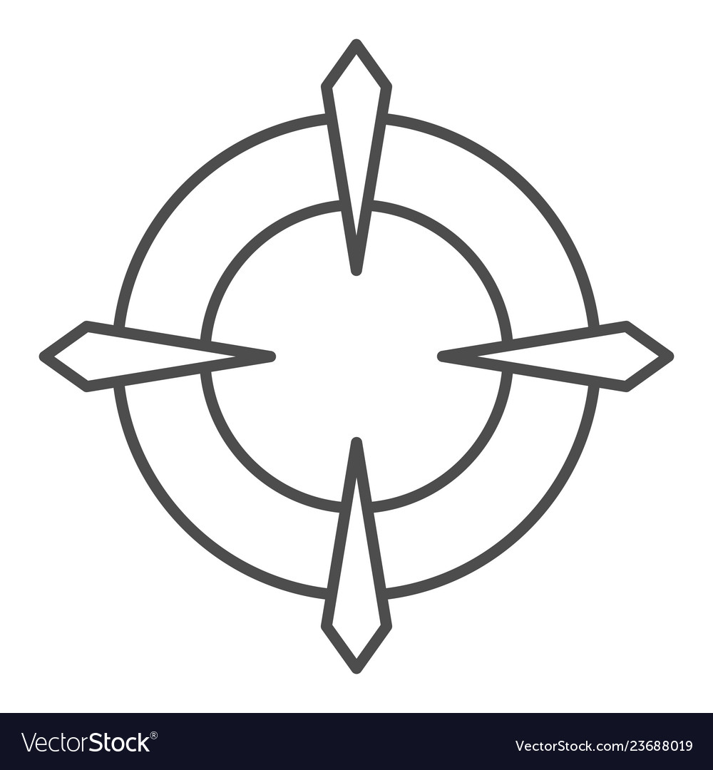 Target thin line icon aim Royalty Free Vector Image Target thin line icon aim Royalty Free Vector Image
