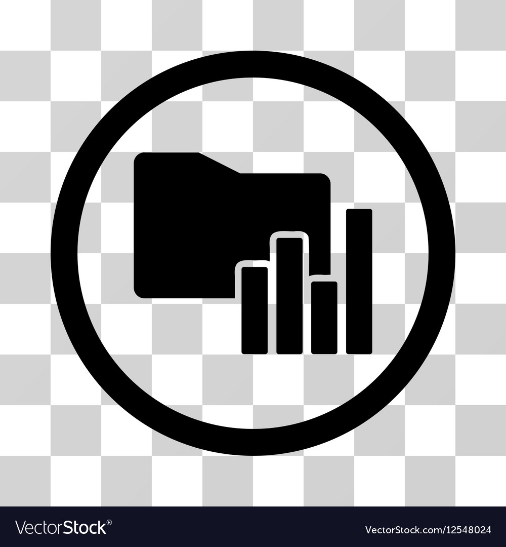 Charts folder flat rounded icon Royalty Free Vector Image