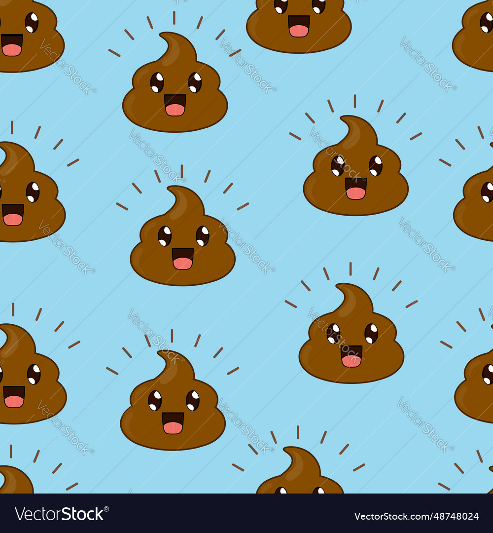 Poop pattern Royalty Free Vector Image - VectorStock