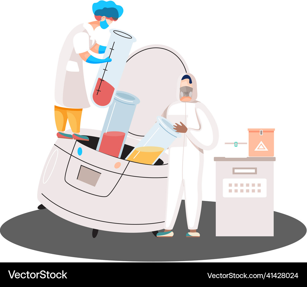 Scientists conducting scientific researches team Vector Image