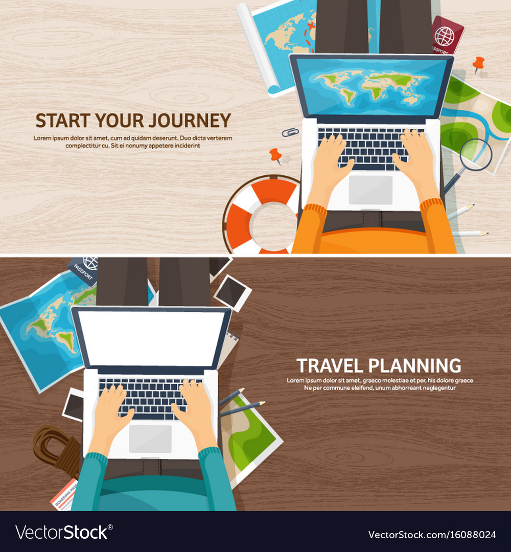 Travel and tourism flat style world earth map Vector Image Travel and tourism flat style world earth map Vector Image