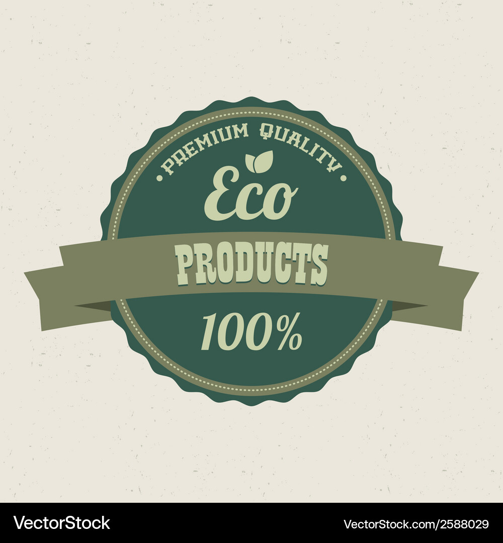 Abstract eco planet label on a white background Vector Image