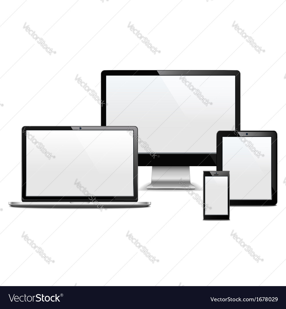 Computer devices Royalty Free Vector Image - VectorStock