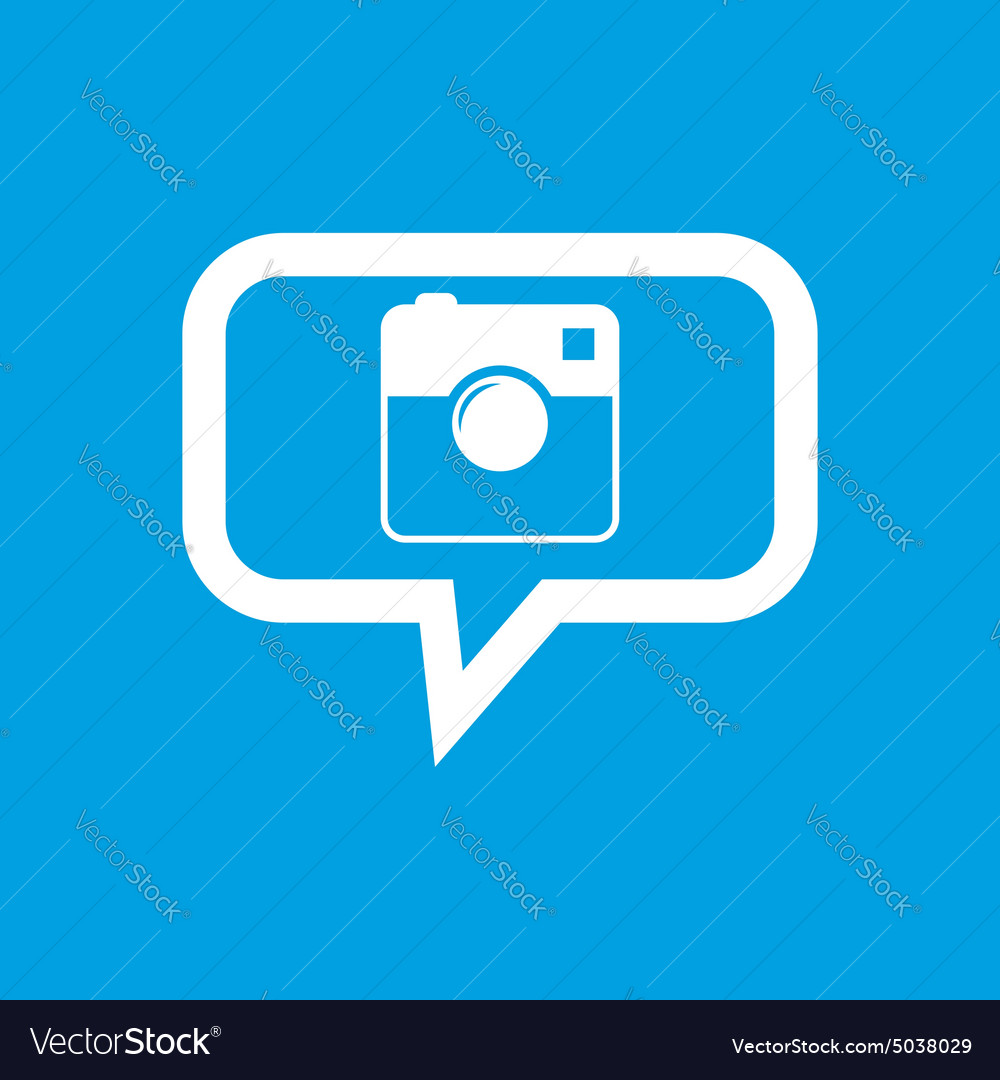 Square camera message icon Royalty Free Vector Image