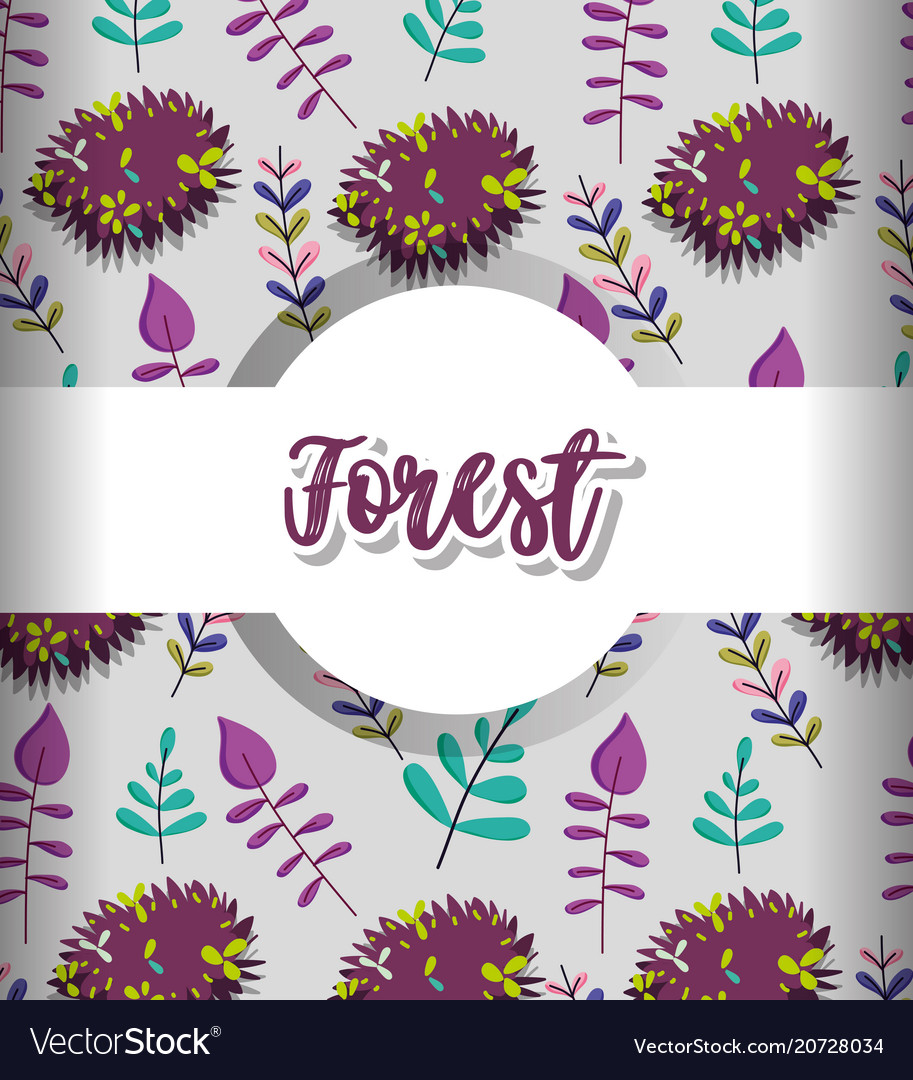 Forest pattern background Royalty Free Vector Image