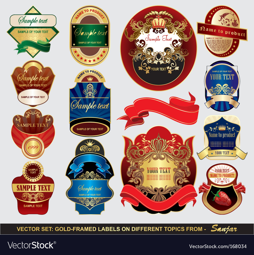Labels Royalty Free Vector Image - VectorStock