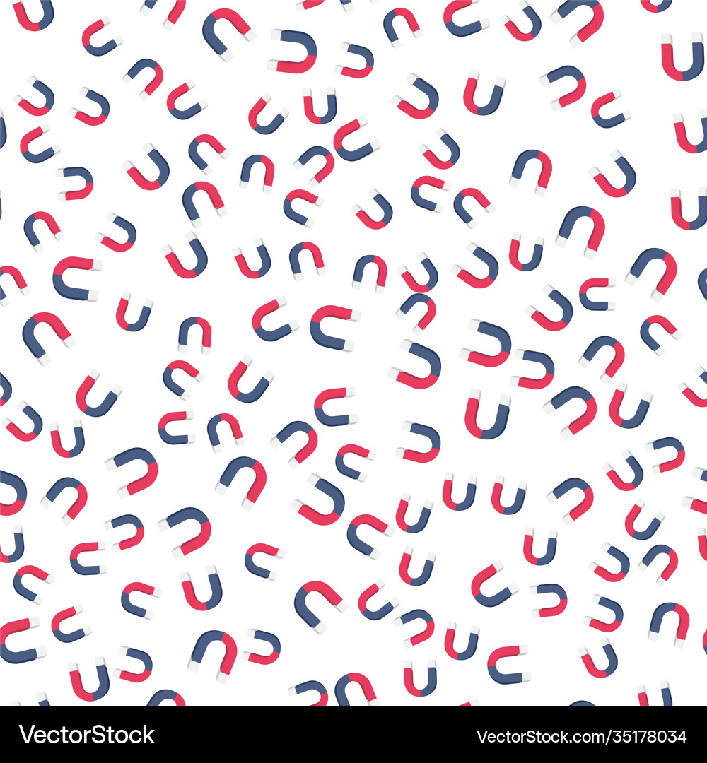 Magnet seamless pattern background Royalty Free Vector Image