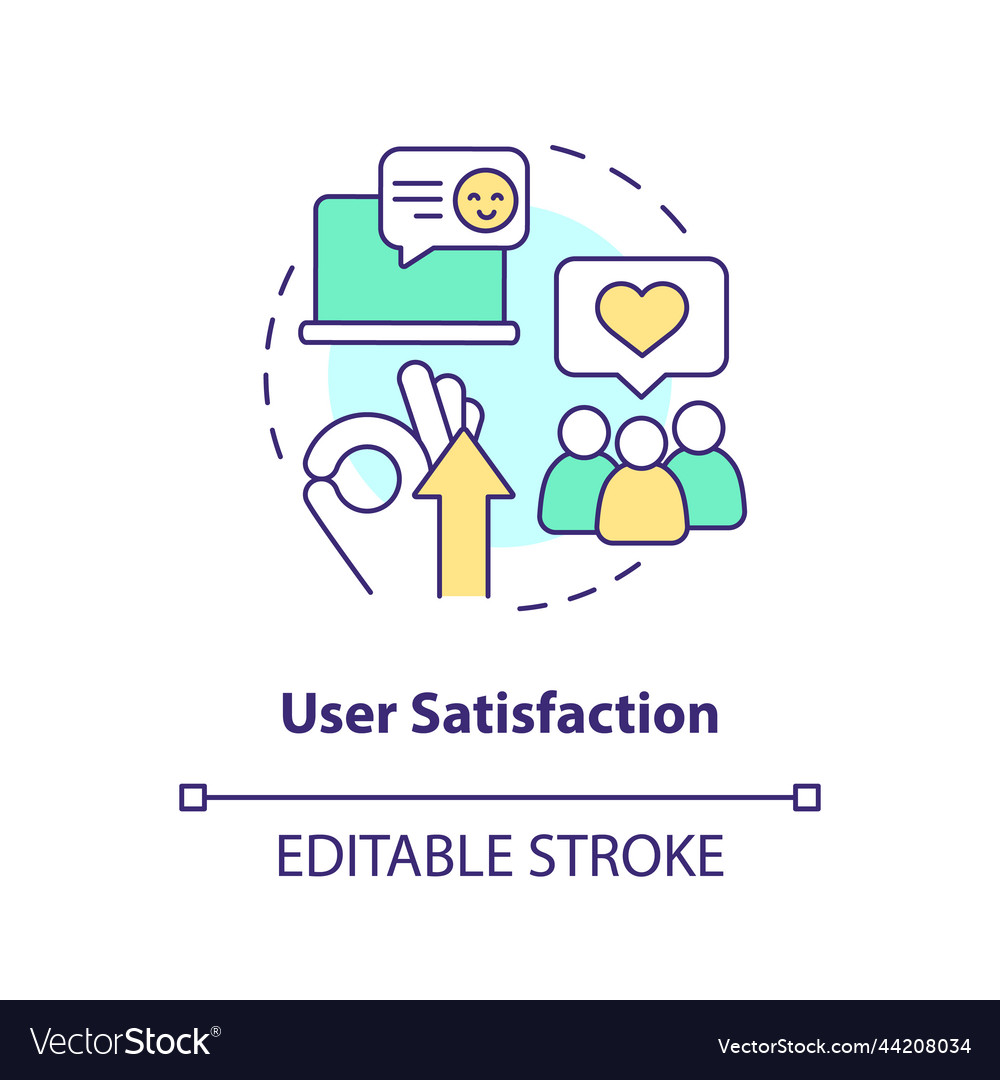User satisfaction concept icon Royalty Free Vector Image User satisfaction concept icon Royalty Free Vector Image