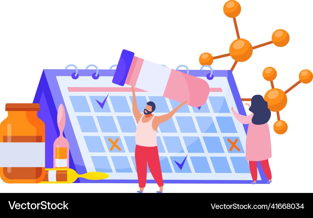 Vaccination flat composition Royalty Free Vector Image