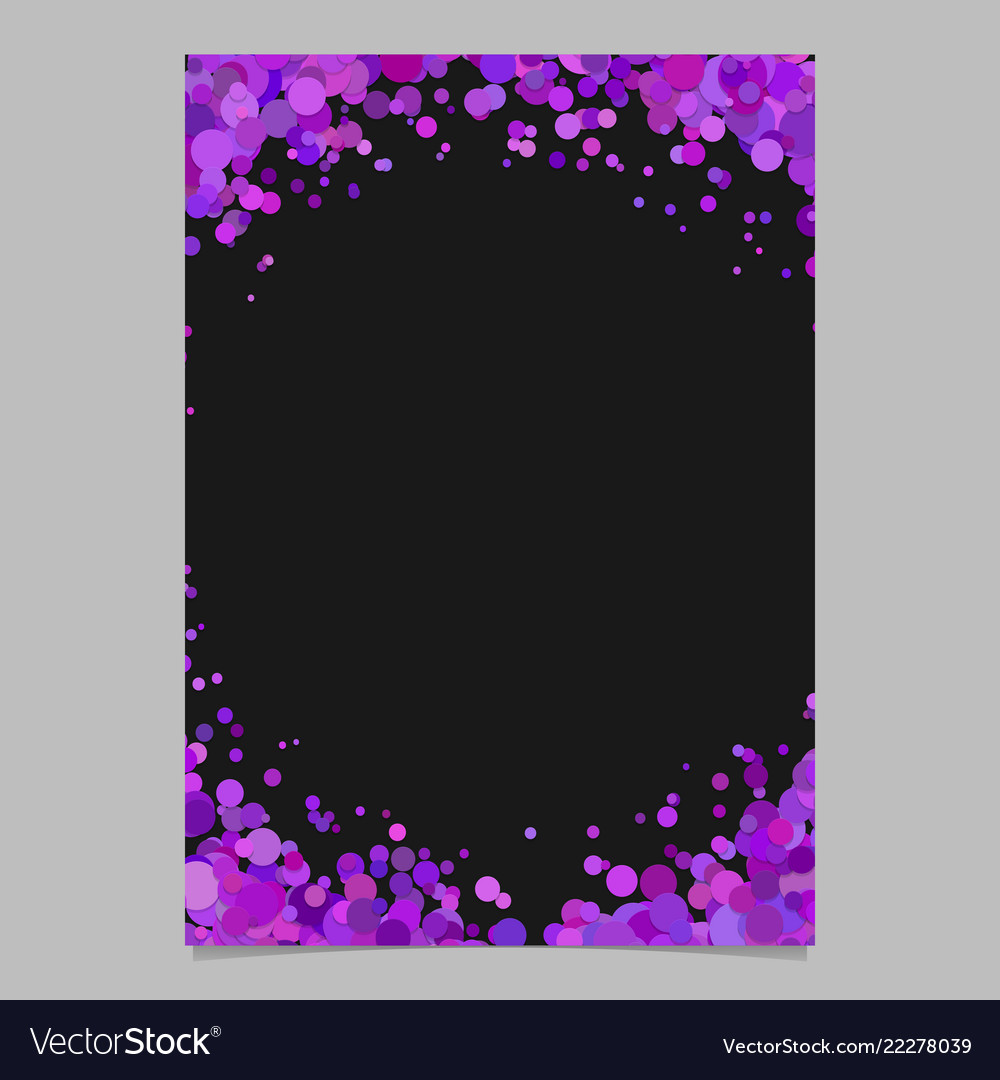 Blank Abstract Confetti Ring Flyer Background Vector Image