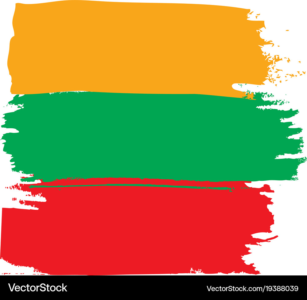 Lithuania Flag Royalty Free Vector Image Vectorstock