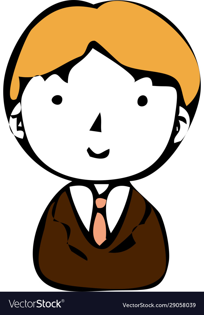 Rough doodling hand painted cute smiling people Vector Image