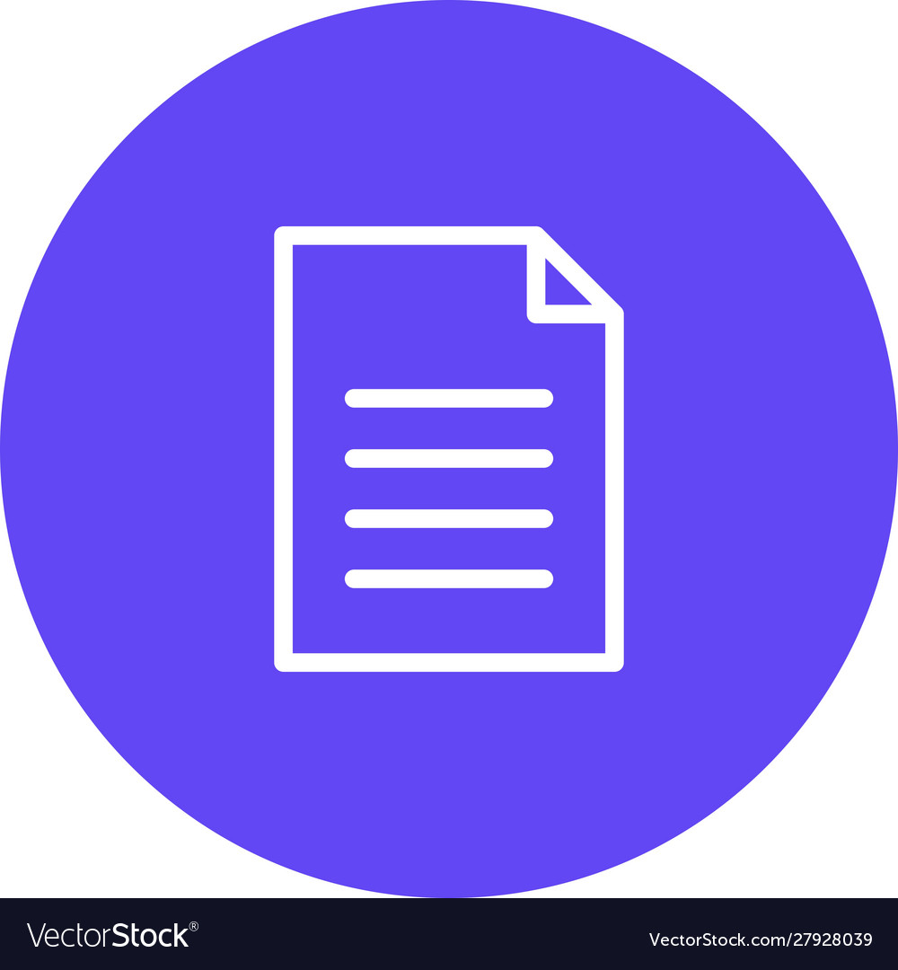 Round document icon with white background Vector Image