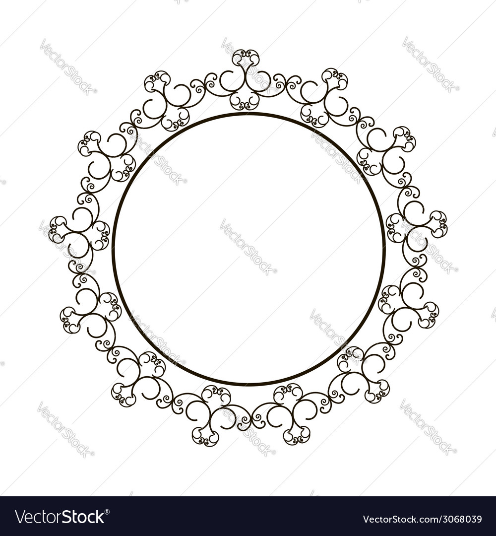 Round frame Royalty Free Vector Image - VectorStock