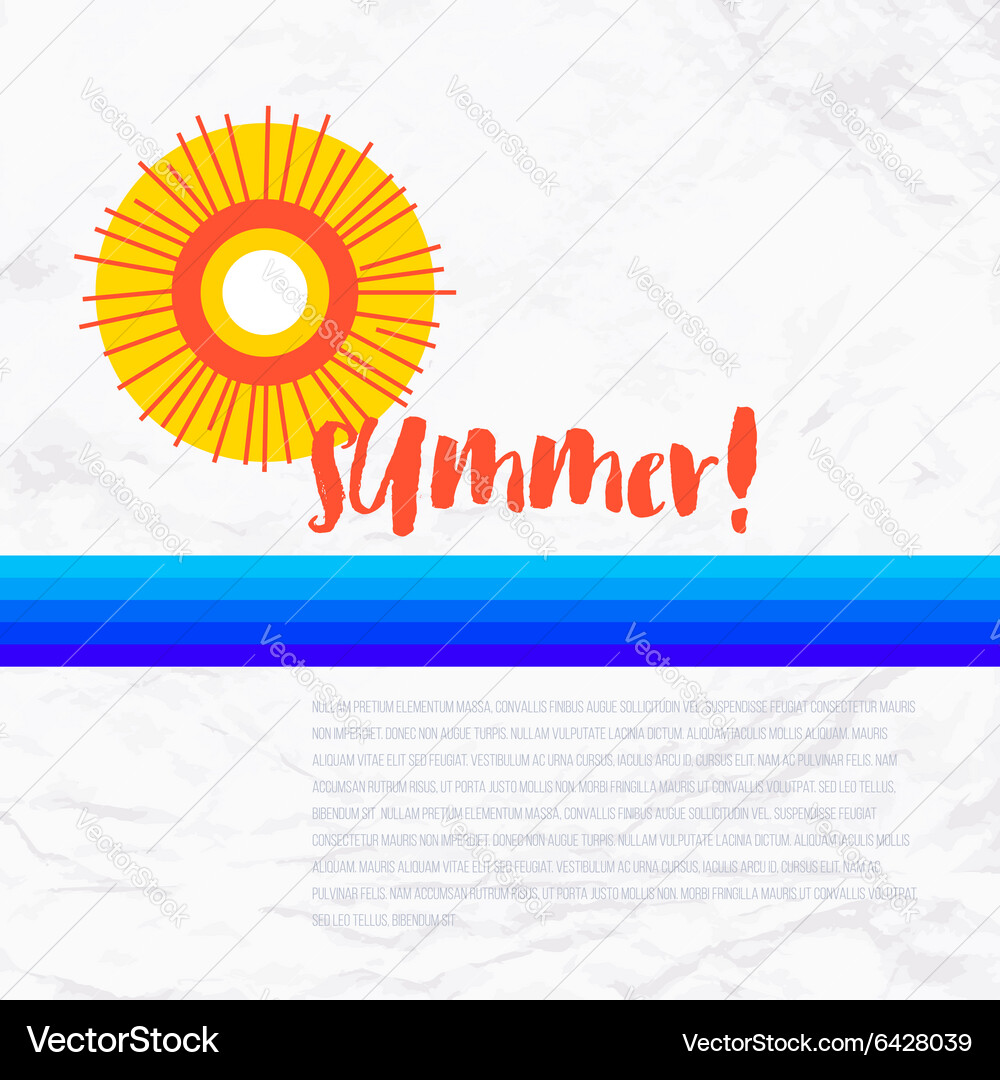 Sun wave Royalty Free Vector Image - VectorStock