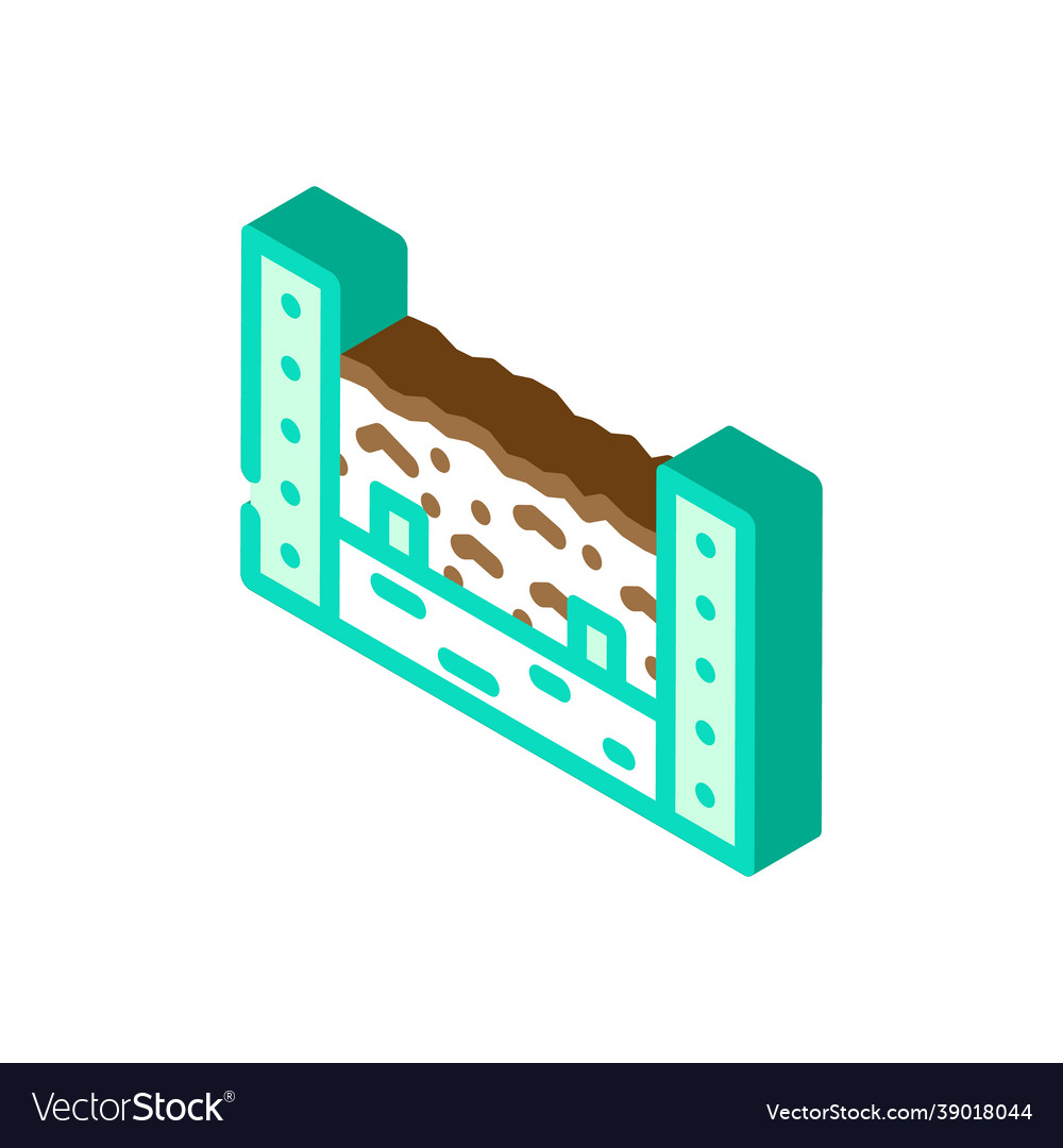 Composter solid waste isometric icon Royalty Free Vector