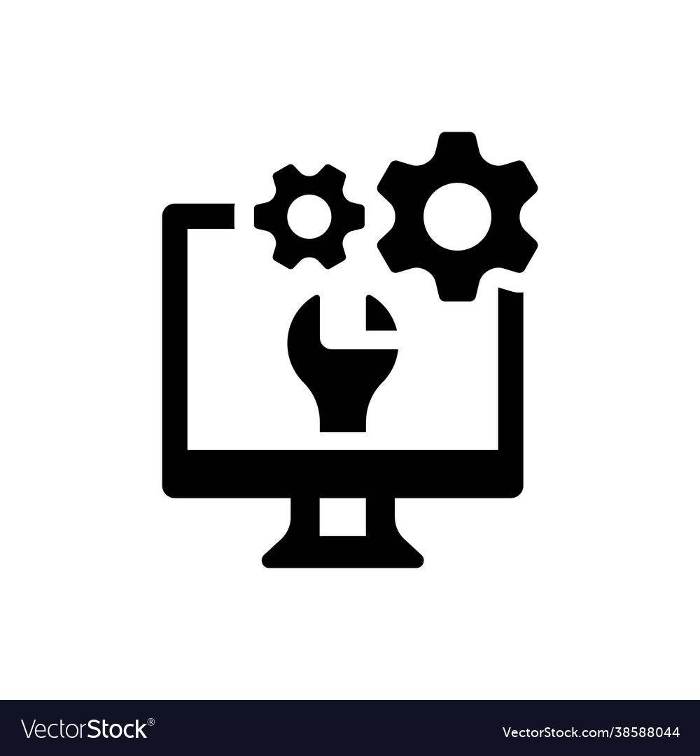 Computer restore icon Royalty Free Vector Image