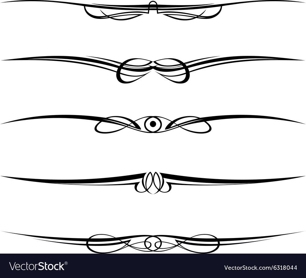 Decorative elements border and page rules Vector Image