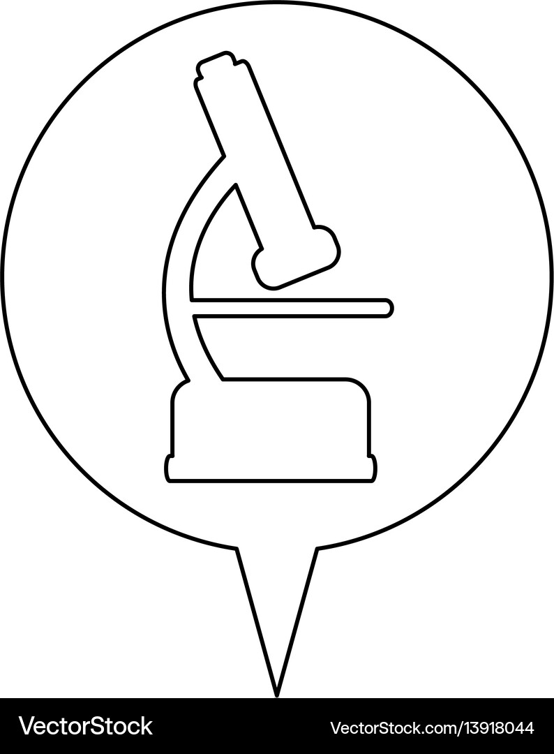 Microscope line icon education Royalty Free Vector Image