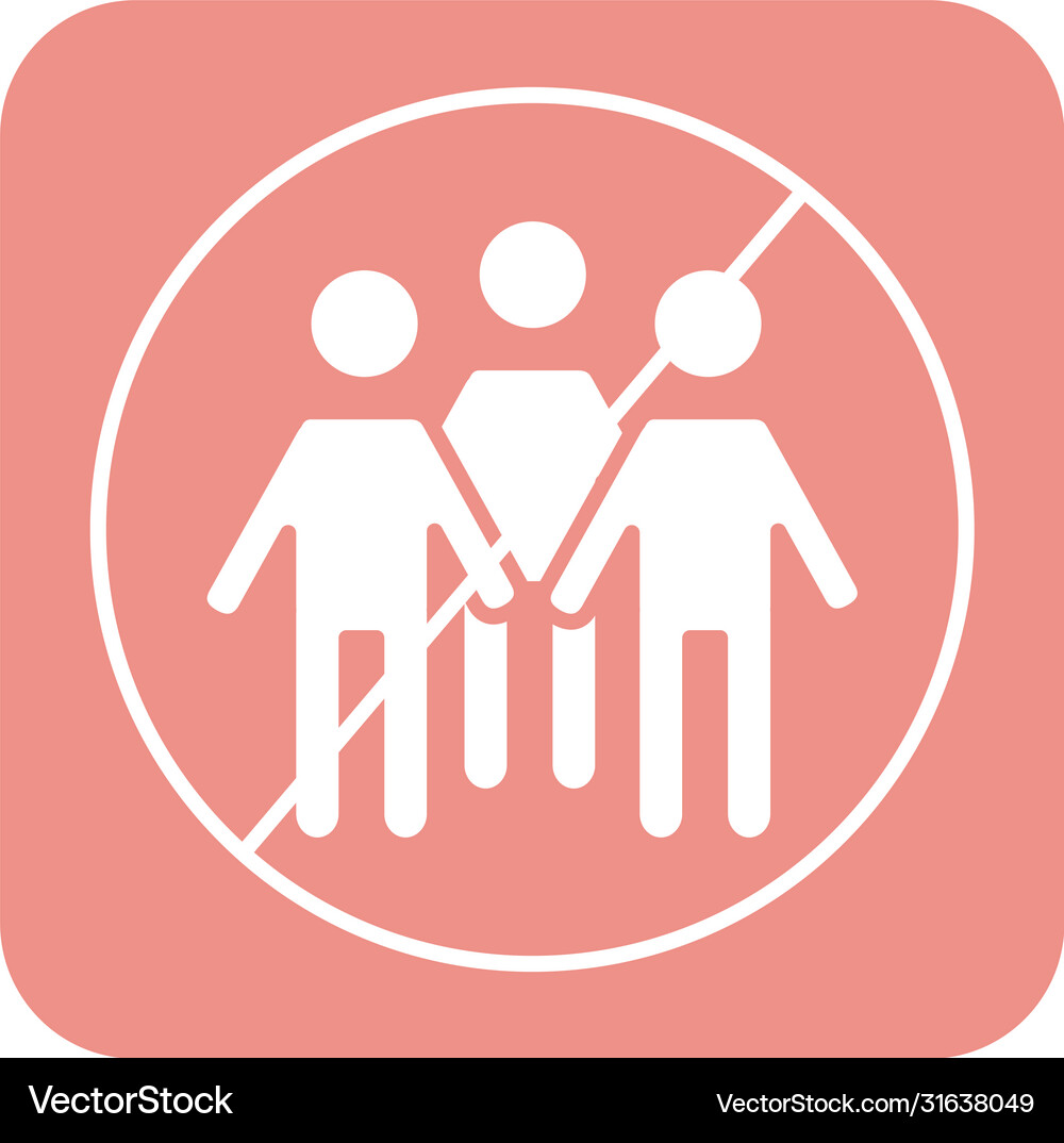 Avoid crowds signal for covid19 signal prevention Vector Image