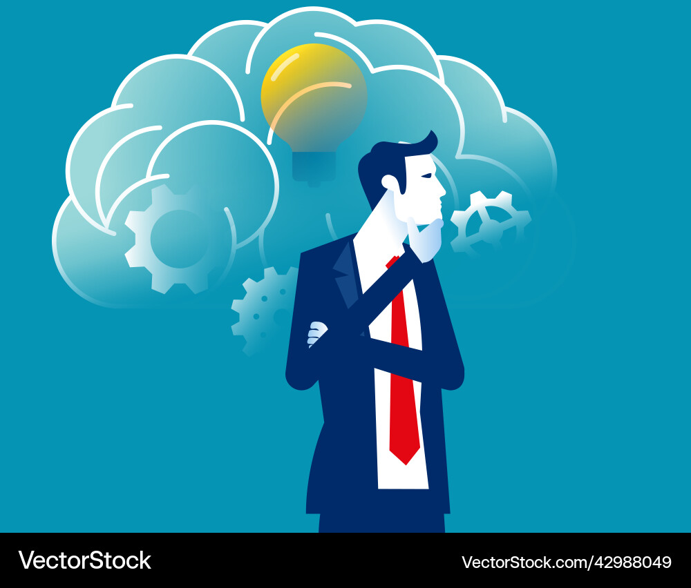 Business thinking and imagination Royalty Free Vector Image