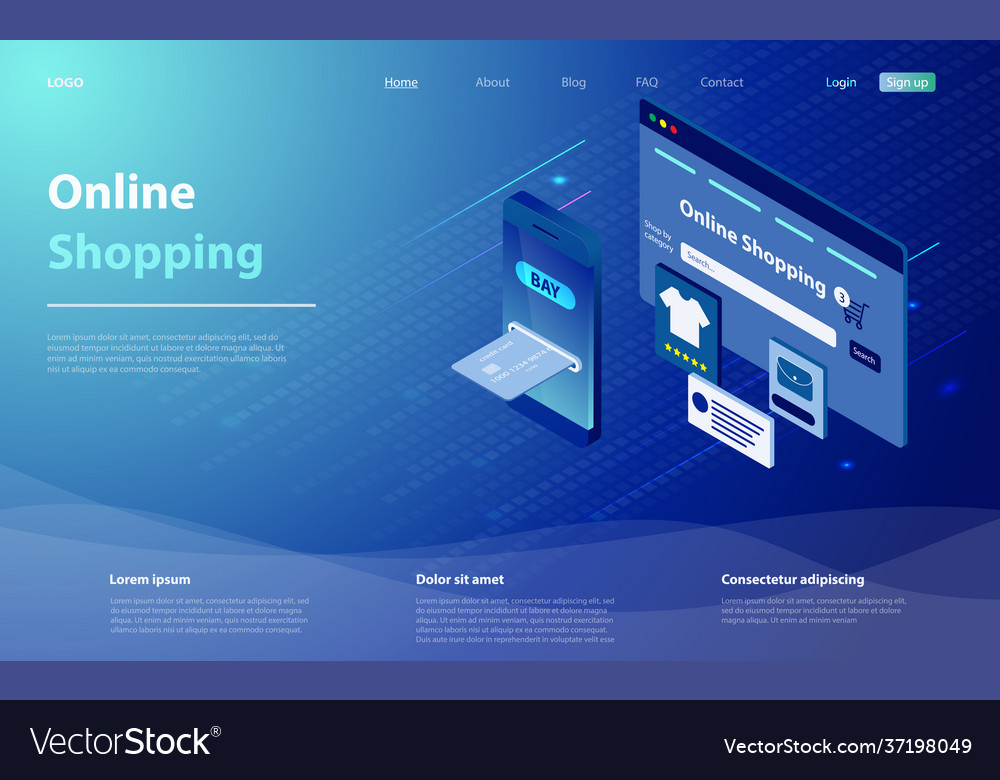 E-commerce or online shopping concept concept Vector Image E-commerce or online shopping concept concept Vector Image
